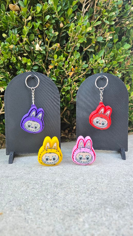Labubu Fidget Clicker Keychain – 3D Printed with Blue Switch – ValMiDi Labs